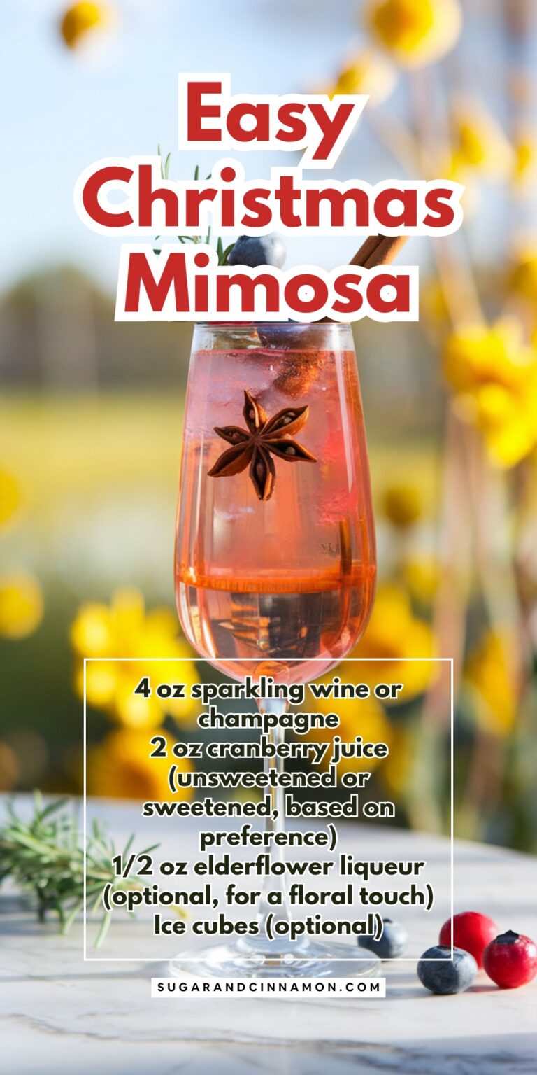 Easy Christmas Mimosa | Sugar&Cinnamon