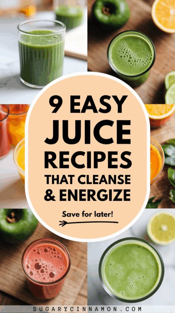 9 Easy Juice Recipes That Help Cleanse & Energize | Sugar&Cinnamon